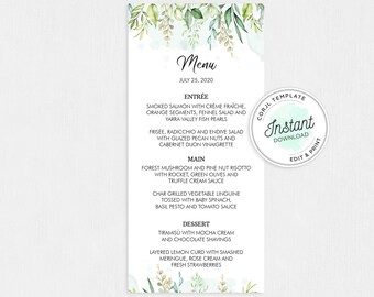 Editable Honey Bee Baby Shower Menu Sunflower Floral Bee - Etsy