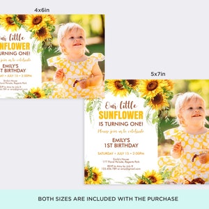 Editable Sunflower Birthday Invitation Template, Black Chalkboard ...