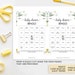 60 Pre-filled Baby Shower Bingo Cards With Penguin, Greenery Blank ...