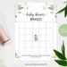 Printable Penguin Baby Shower Bingo, 60 Unique Greenery Bingo Cards ...