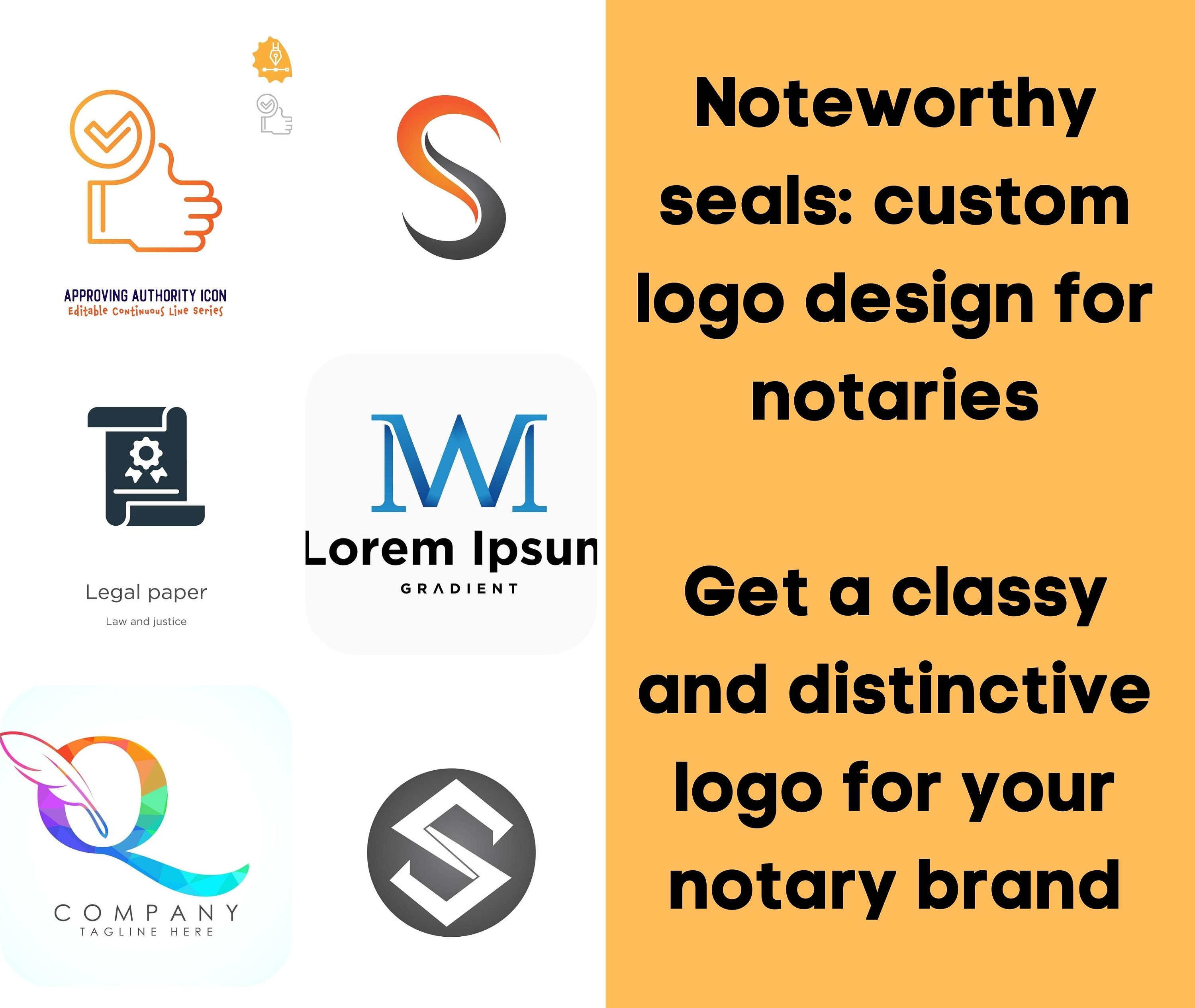 Unique Notary Branding| Notary Mark Logo| Custom Logo Creation| Notary ...