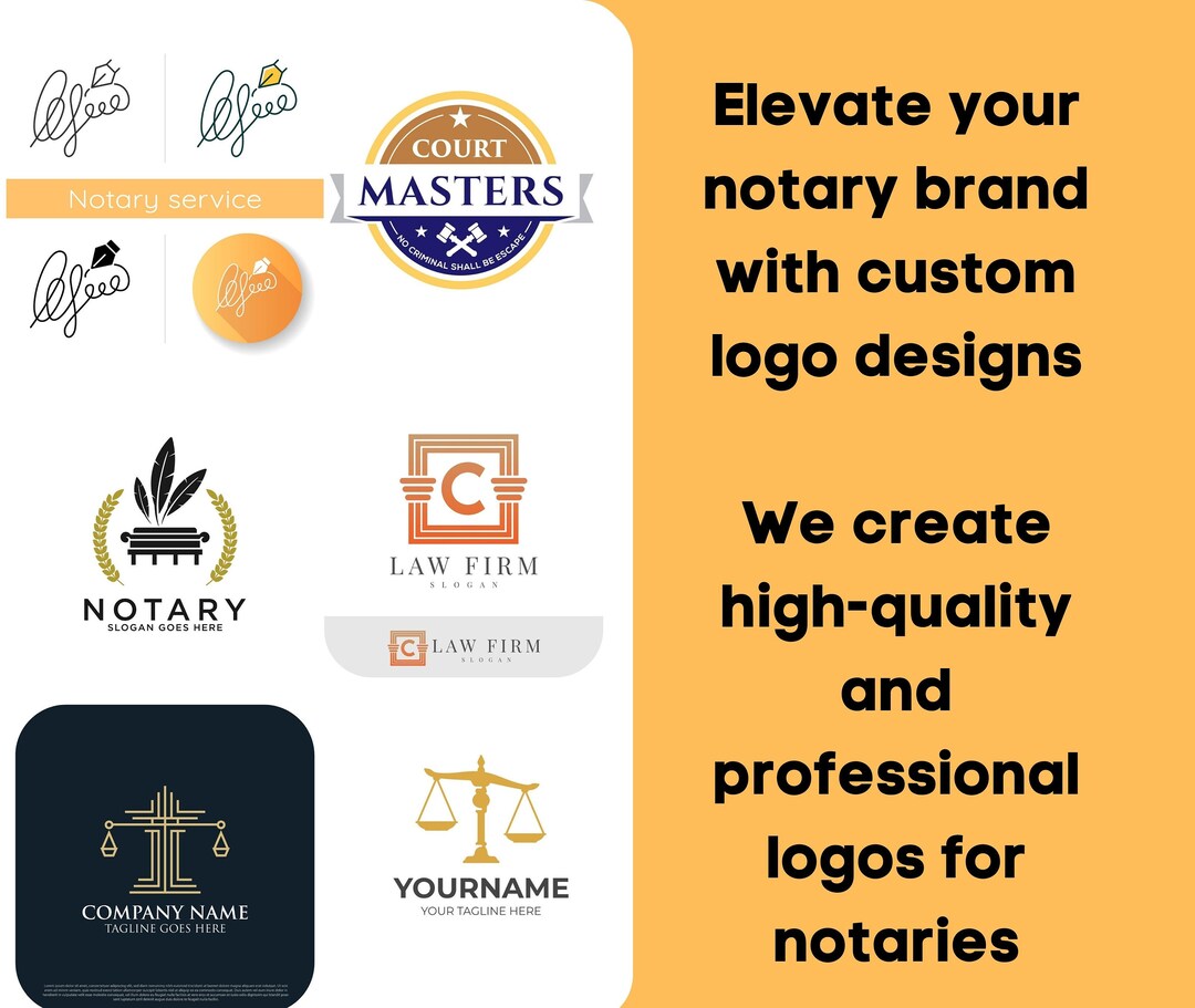 Unique Notary Branding| Notary Mark Logo| Custom Logo Creation| Notary ...