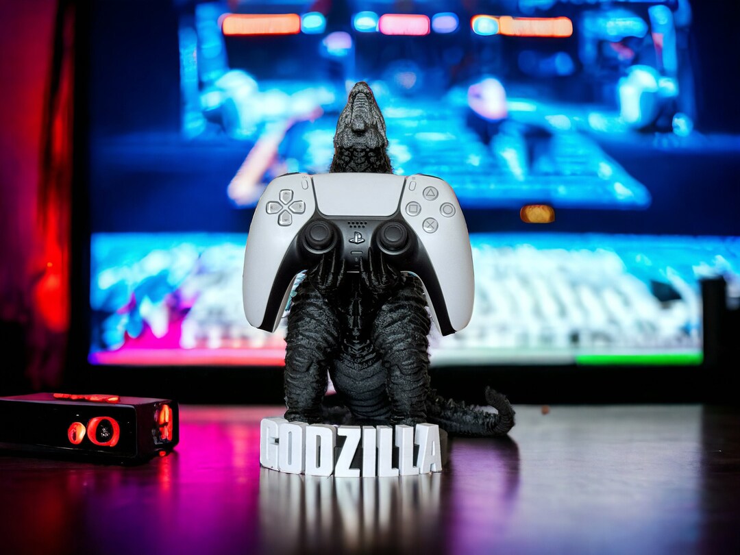 Godzilla Gaming Controller Stand Holder - Kaiju Unique Desk Organizer ...