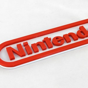 Nintendo Video Game Logo Sign | 3D Printed Game Room Gifts for Geeks ...