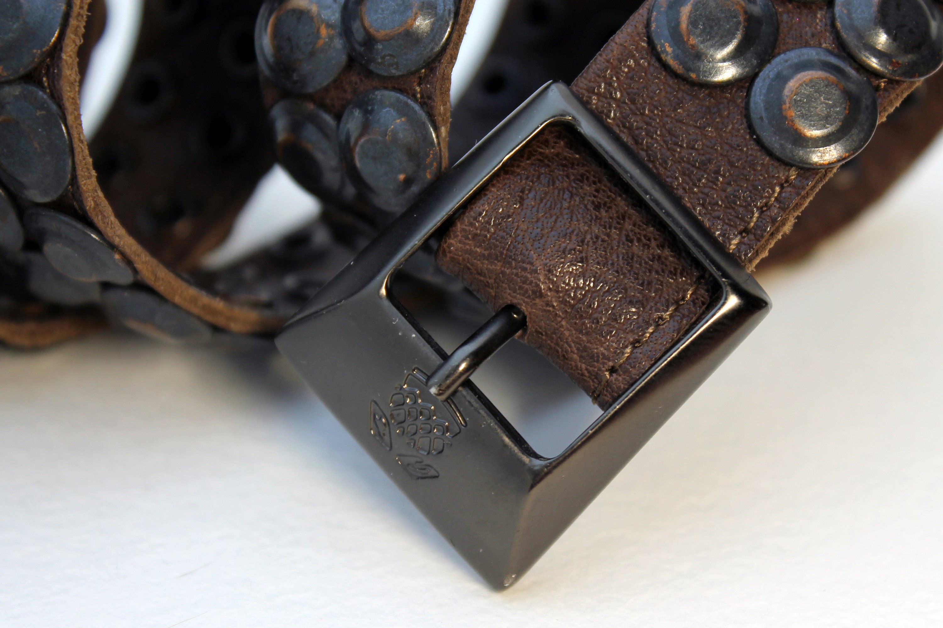 Genuine Leather Belt With Rivets Rock Stars Belt Viking Belt Belt in ...