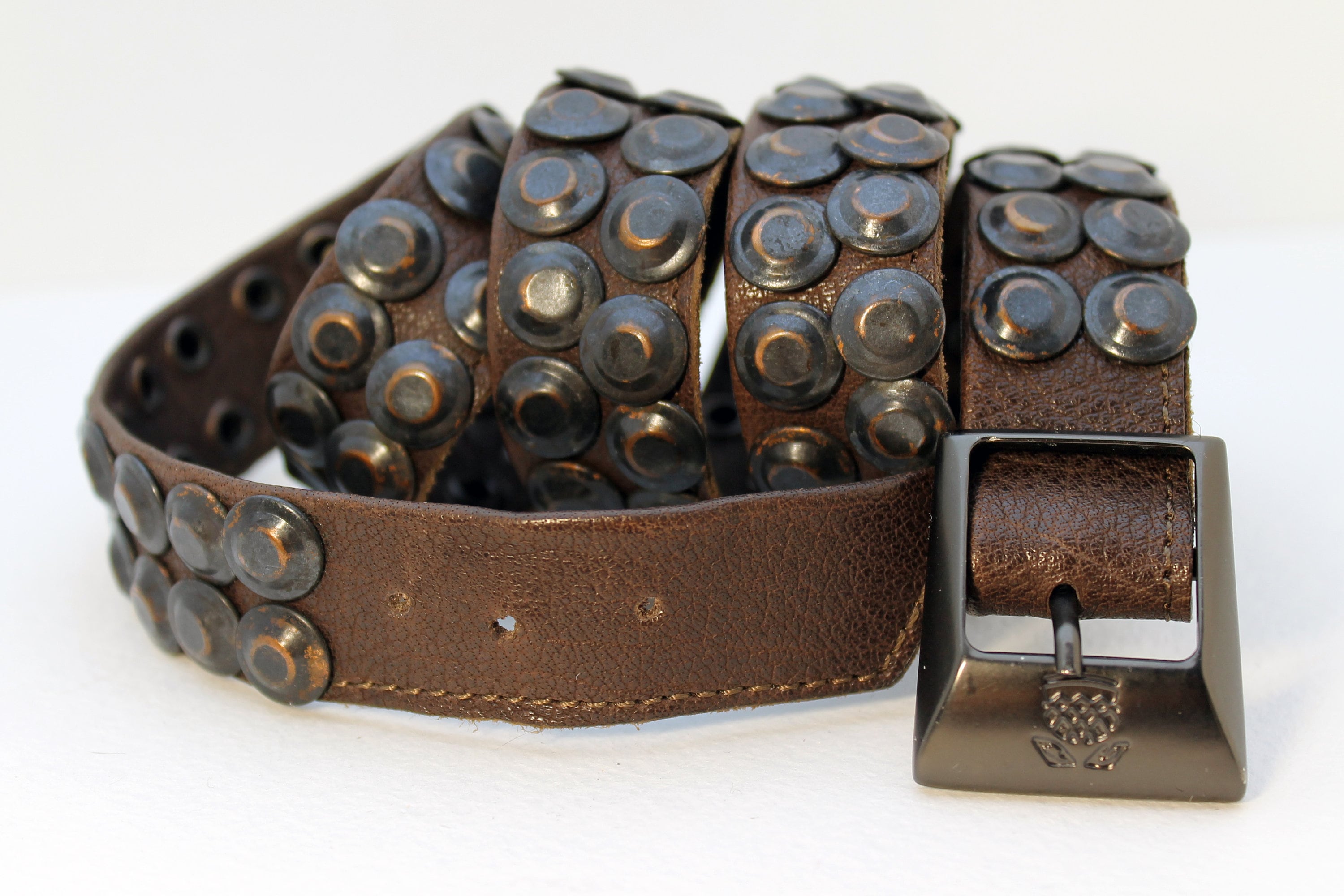 Genuine Leather Belt With Rivets Rock Stars Belt Viking Belt Belt in ...