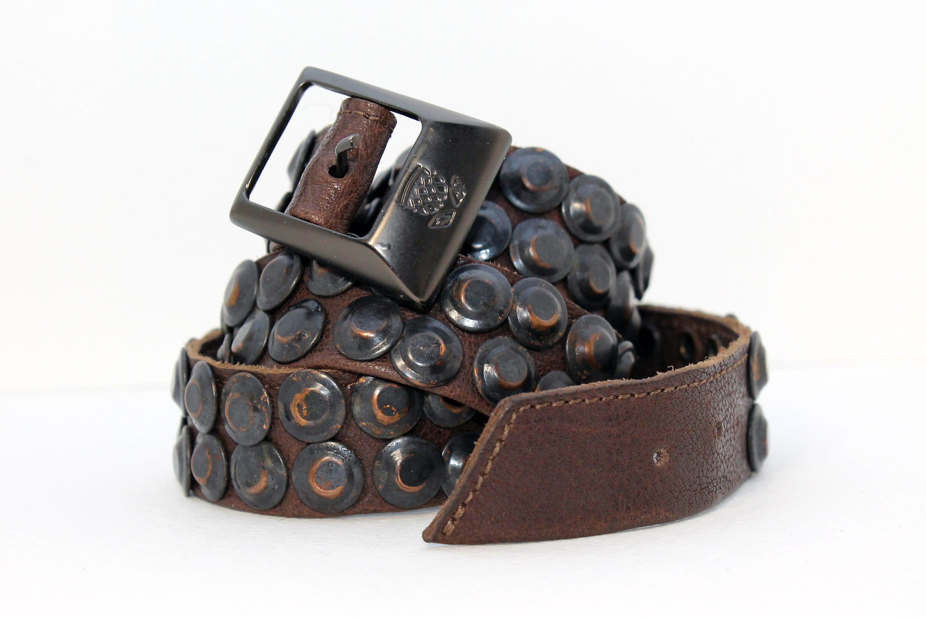 Genuine Leather Belt With Rivets Rock Stars Belt Viking Belt Belt in ...