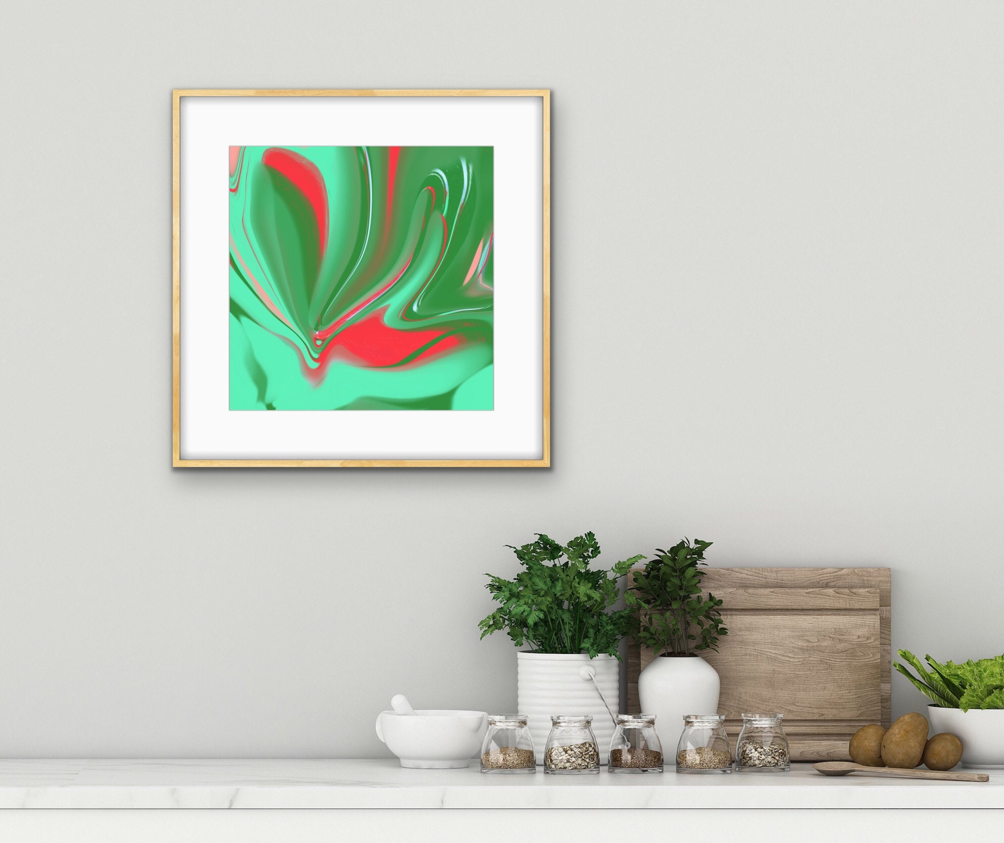 Printable Abstract Art in Bright Colours - Etsy