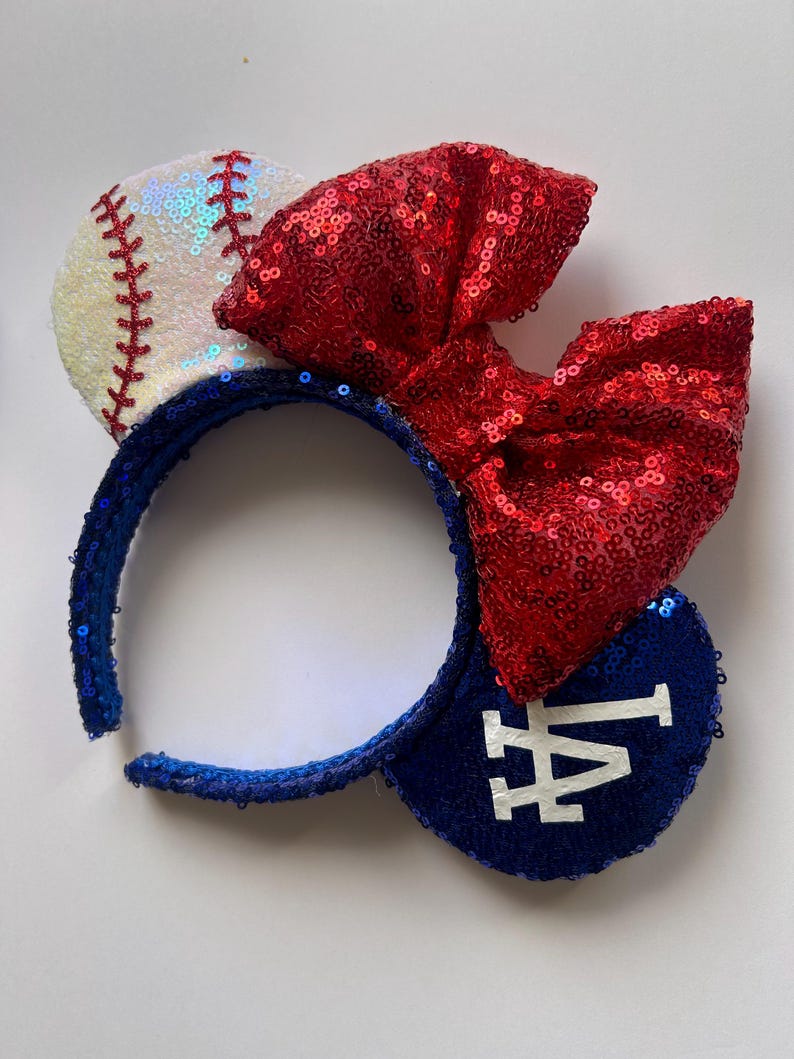 LA Dodgers Baseball Minnie Ears - Etsy