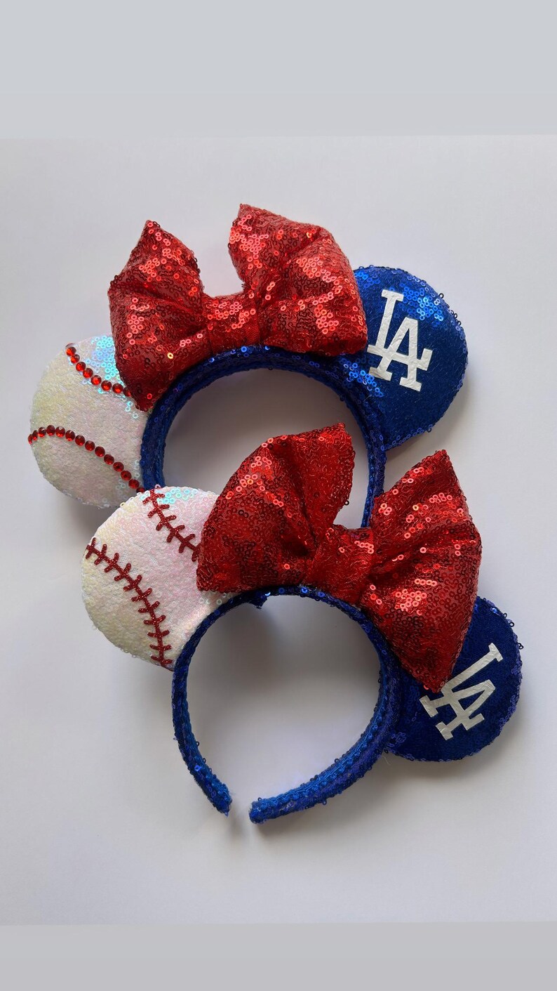 LA Dodgers Baseball Minnie Ears - Etsy