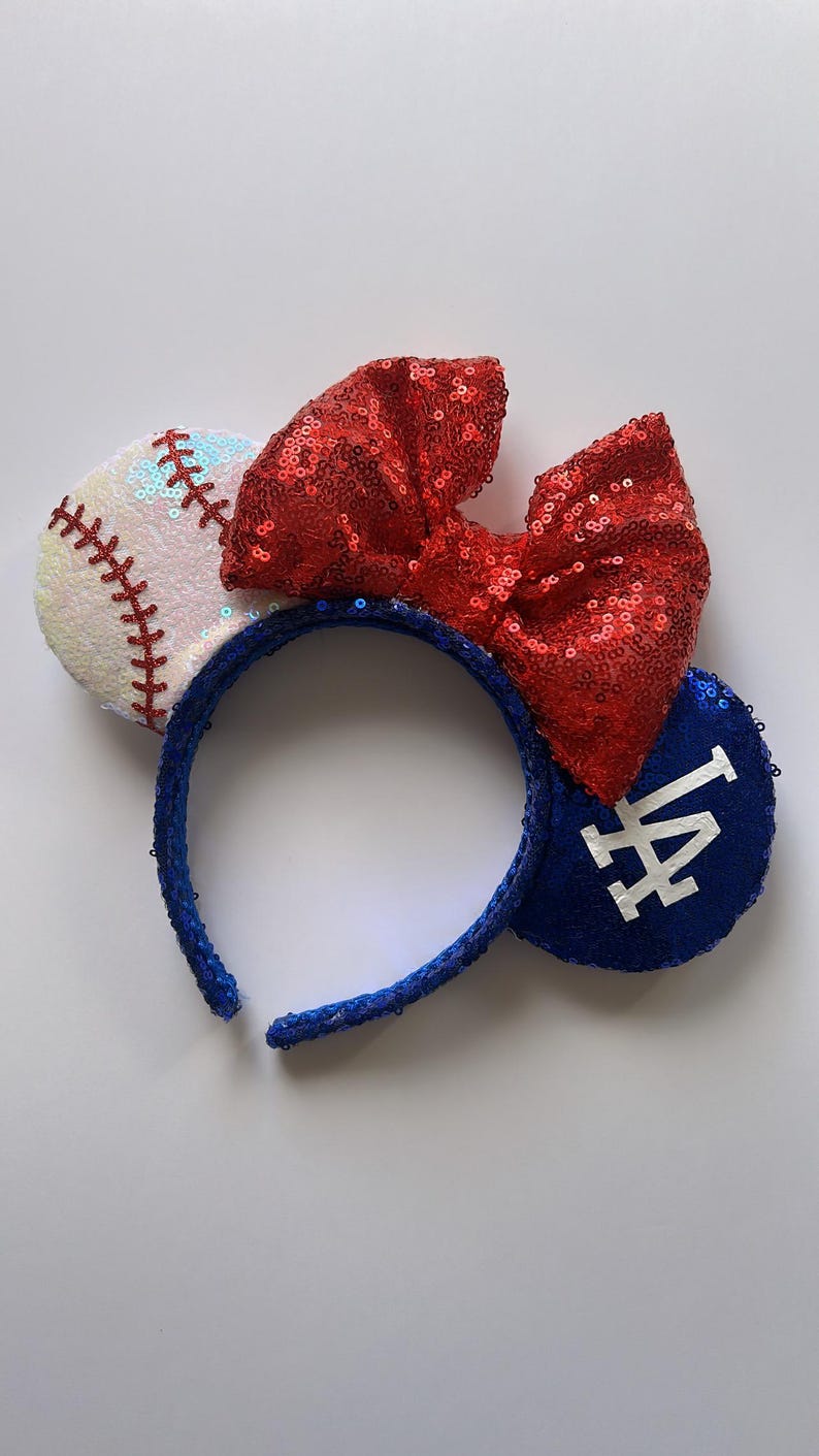 LA Dodgers Baseball Minnie Ears - Etsy