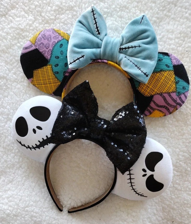 NBC Jack Skellington and Sally Ears - Etsy