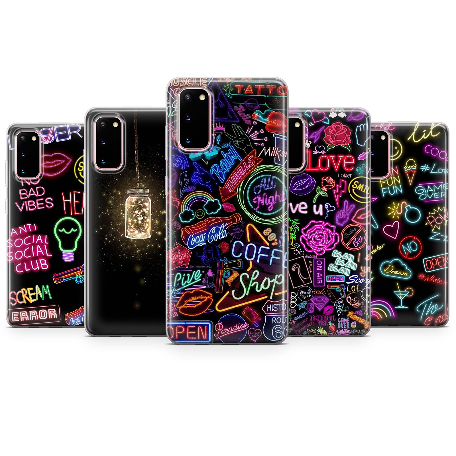 Neon Sign Phone Case for Iphone 11 Pro 5 6 7 8 X XS XR SE 12 - Etsy UK