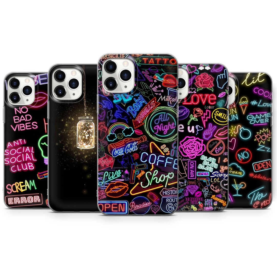 Neon Sign Phone Case for Iphone 11 Pro 5 6 7 8 X XS XR SE 12 - Etsy UK
