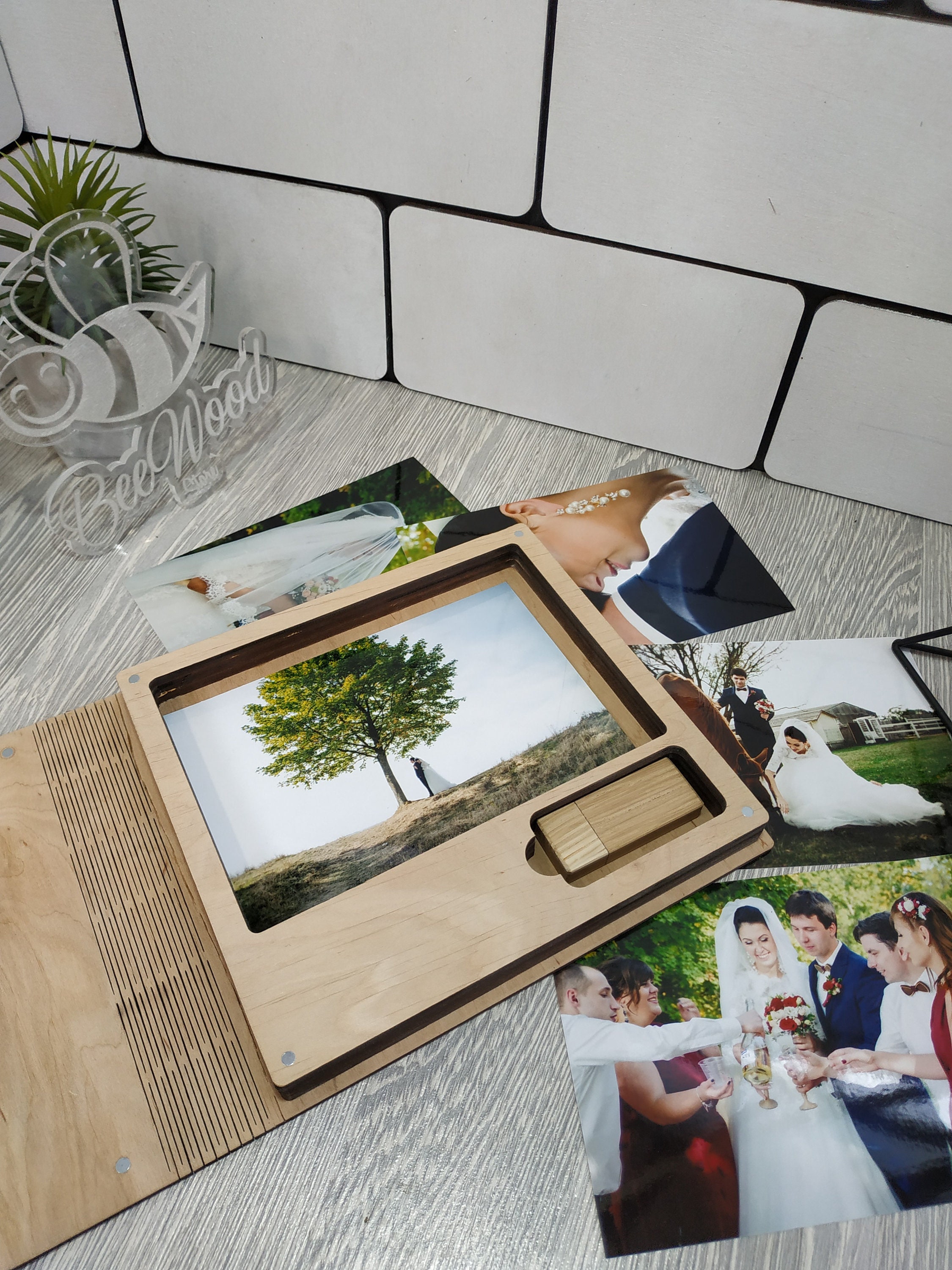 Wedding Photo Box, 4''x6''10x15 Cm, Gift Wooden Photo Box, Wedding ...
