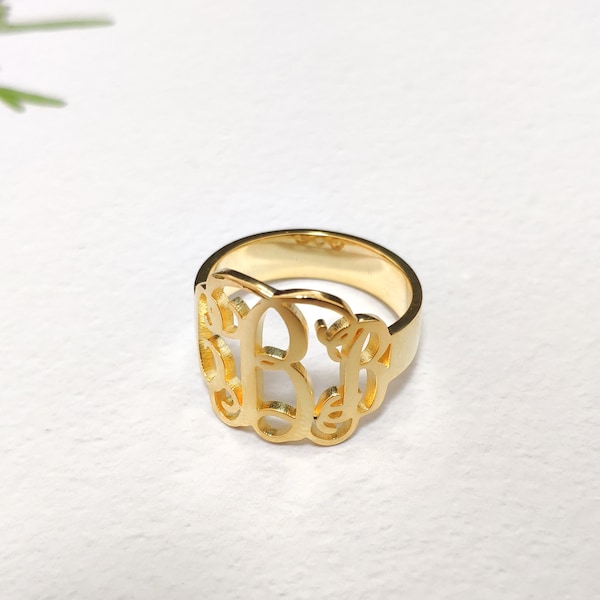 Monogram Ring - Etsy