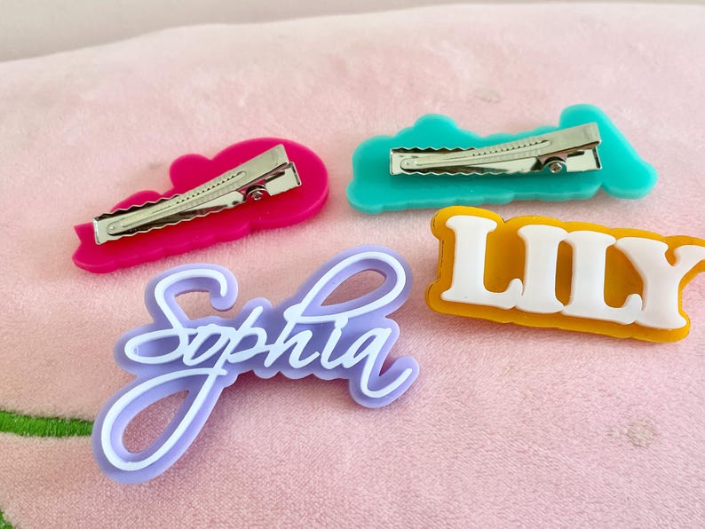 Name Hair Clip Personalized - Name Alligator Clip - Custom Barrette ...