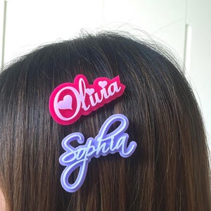 Name Hair Clip Personalized - Name Alligator Clip - Custom Barrette ...
