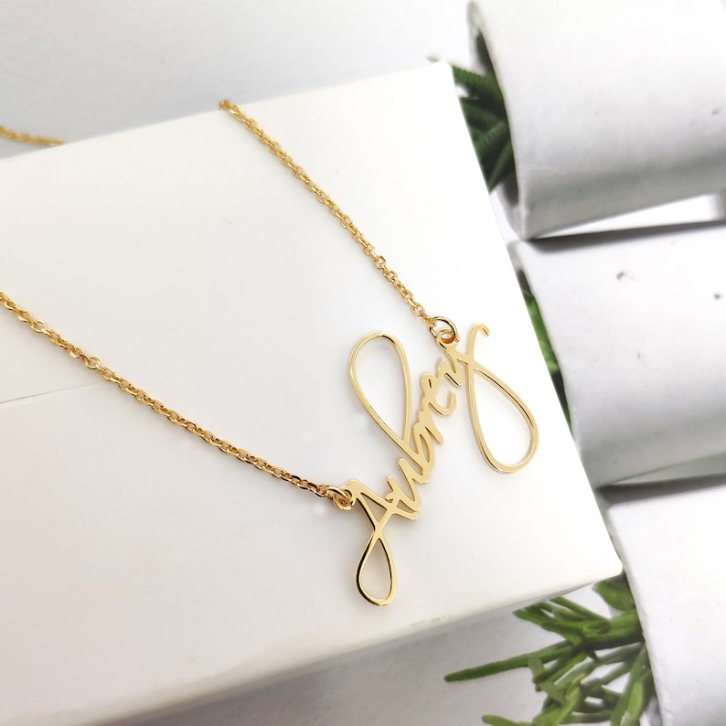 Gold Name Necklace Custom Necklace Personalized Name - Etsy