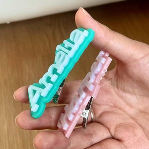 Name Hair Clip Personalized - Name Alligator Clip - Custom Barrette ...