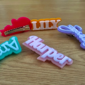 Name Hair Clip Personalized - Name Alligator Clip - Custom Barrette ...