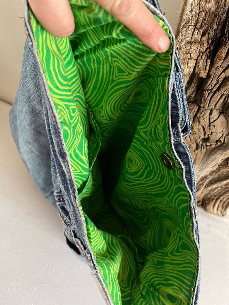 Upcycled Large Denim Shoulder / Life Bag / Sack Bag / Hobo Bag - Etsy