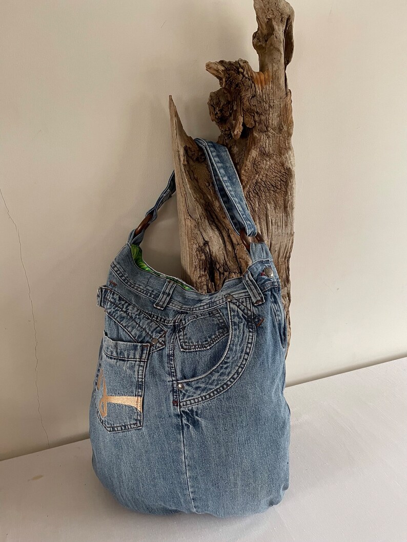 Upcycled Large Denim Shoulder / Life Bag / Sack Bag / Hobo Bag - Etsy
