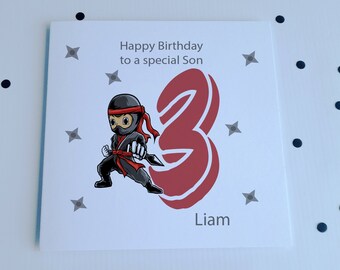 Ninja Birthday Card | Etsy UK