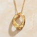 Gold Infinite Loop Pendant Necklace - Etsy