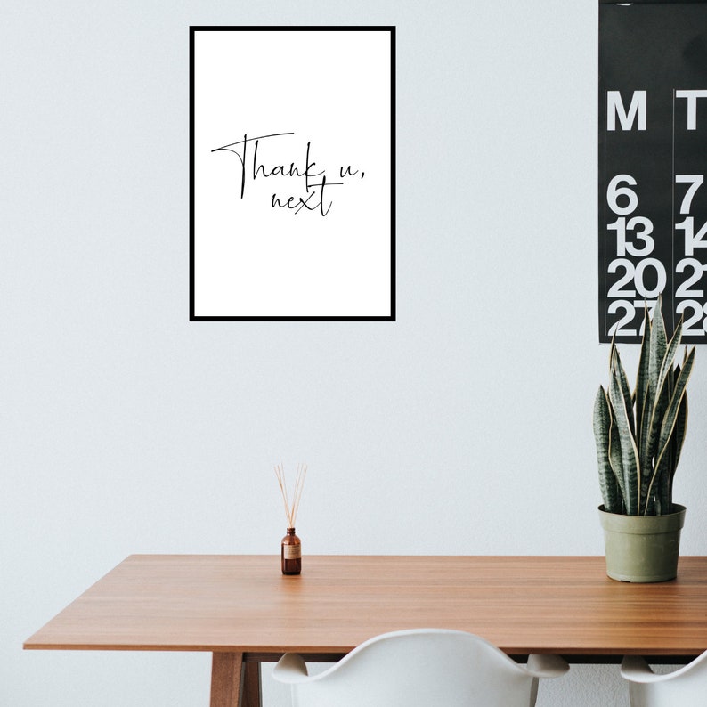 Thank U, Next INSTANT DOWNLOAD Art Print. Ariana Grande, Quote Prints ...