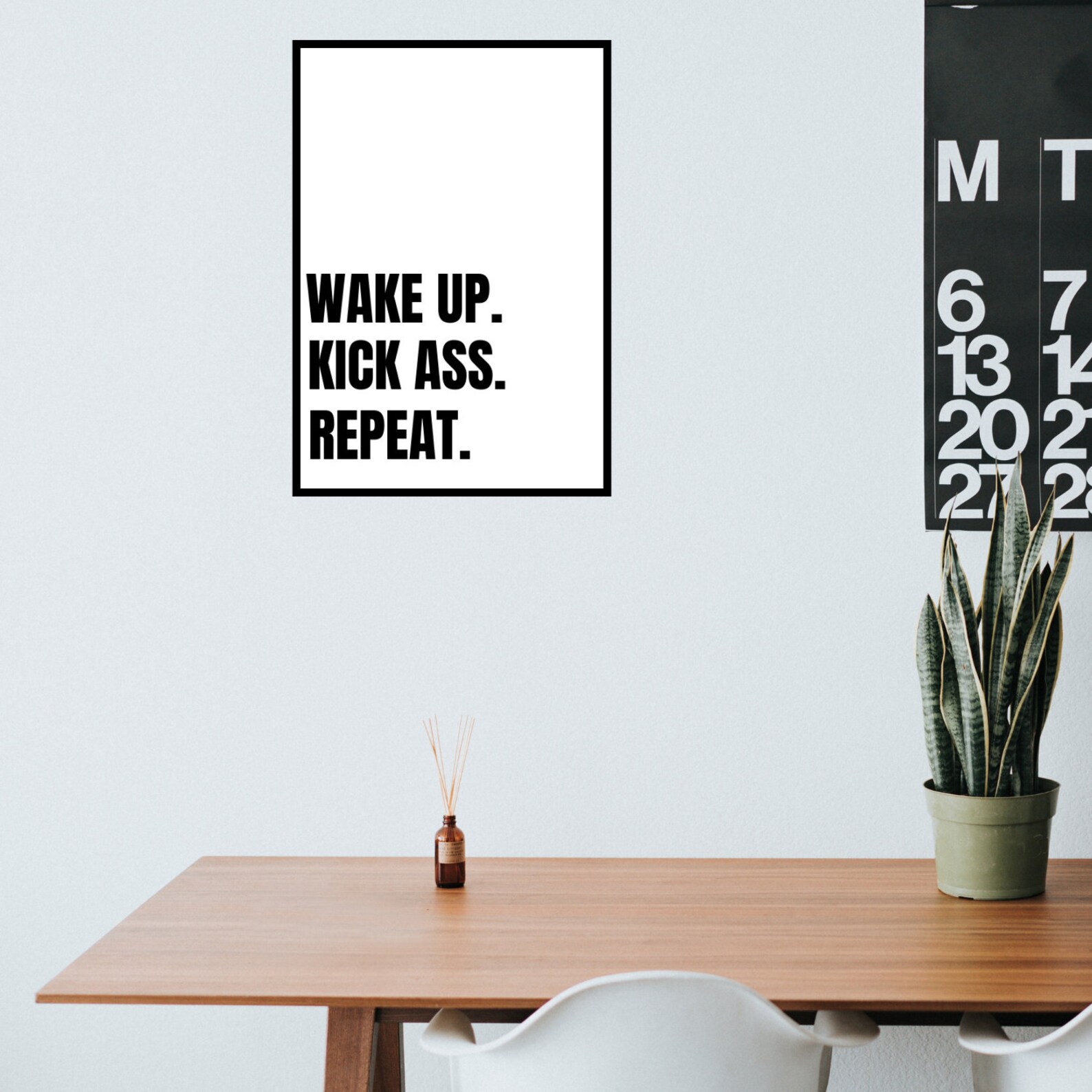 Wake Up Kick Ass Repeat INSTANT DOWNLOAD Art Print. - Etsy