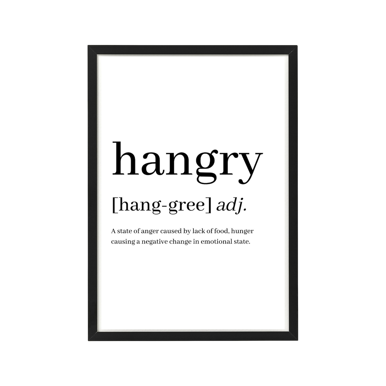 Hangry, INSTANT DOWNLOAD Art Print, Quote Prints, Funny Quotes, Wall ...