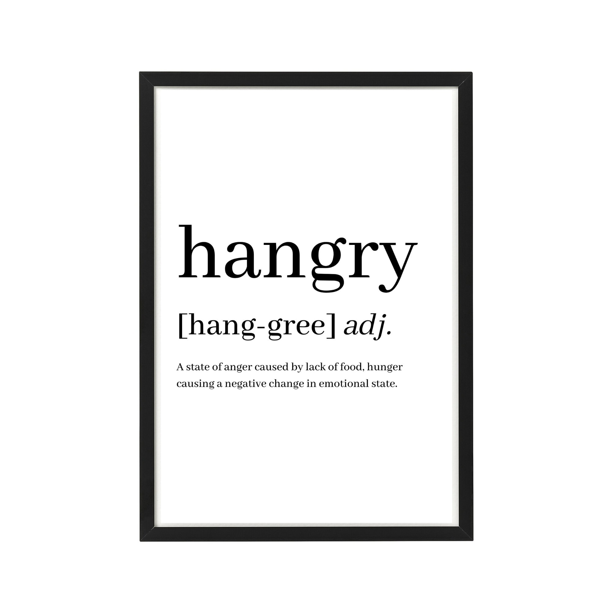 Hangry, INSTANT DOWNLOAD Art Print, Quote Prints, Funny Quotes, Wall ...