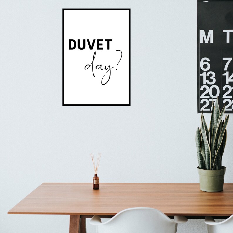 Duvet Day INSTANT DOWNLOAD 4 Sizes, Art Print, Quote Prints, Bedroom ...