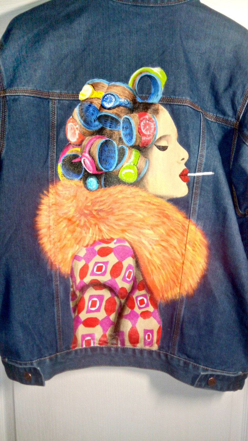 Custom Painted Denim Jacket Art | Etsy