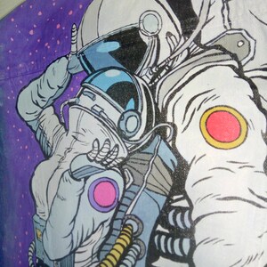 Hand Painted Jean Jacket Cosmic Love | Etsy