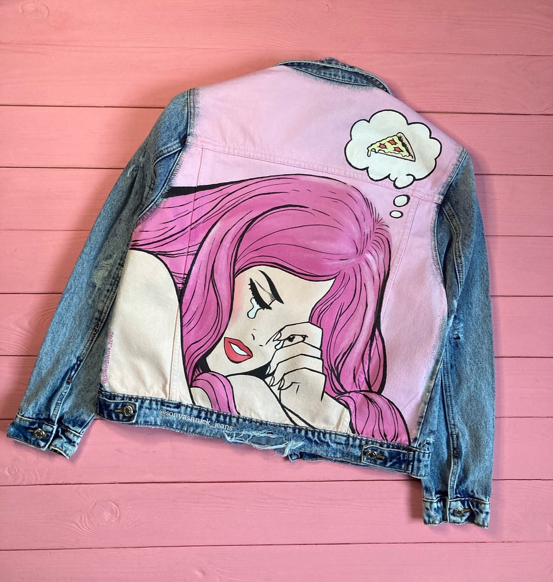 Custom Jean Jacket, Hand Painted Denim Jacket, Custom Design Jacket. - Etsy