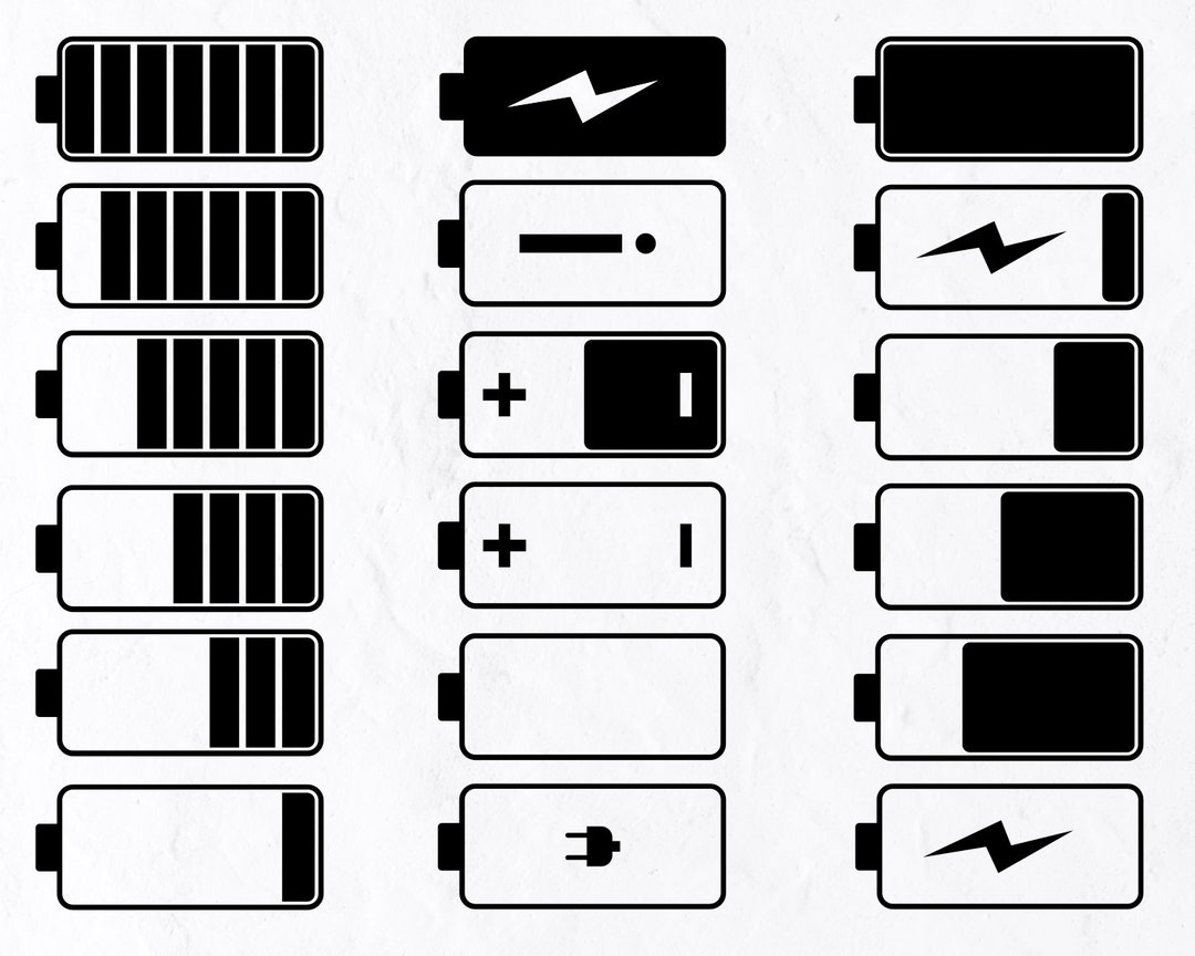 18 Battery SVG Bundle, Battery Vector, Battery Clipart, Battery ...