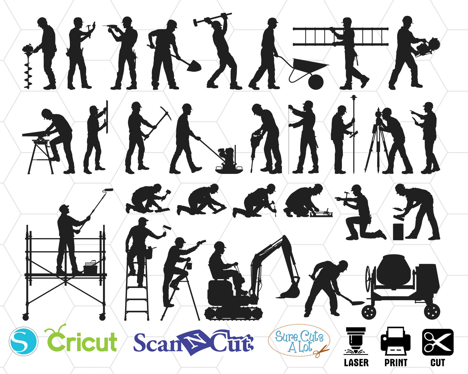 Workers Svg, Construction Worker Svg, Social Worker Svg, Ironworker Svg ...