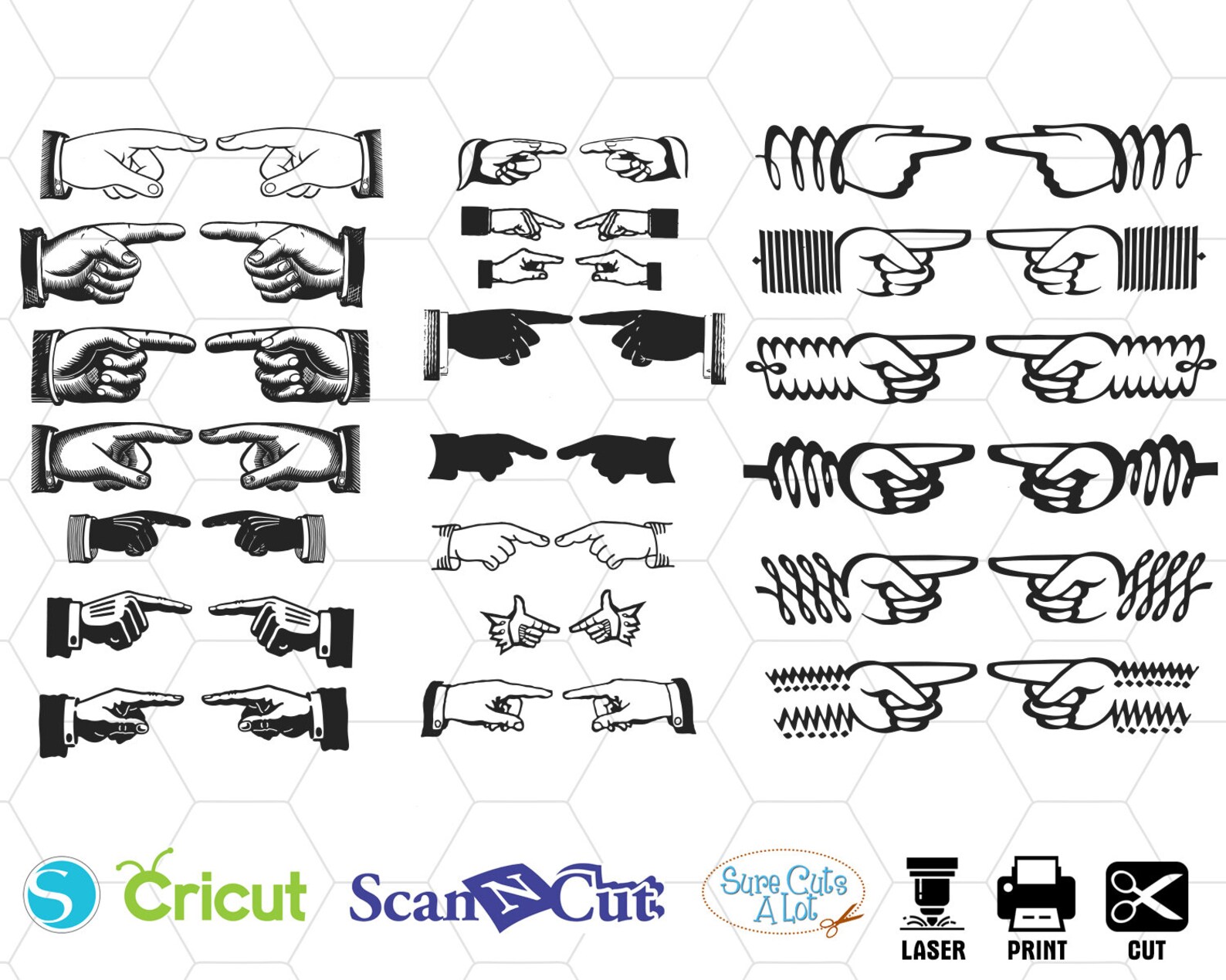 Pointing Finger Svg, Pointing Hands Svg, Glove Hands, Finger Cricut ...