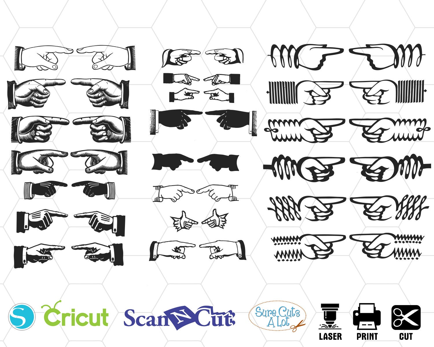 Pointing Finger Svg, Pointing Hands Svg, Glove Hands, Finger Cricut ...