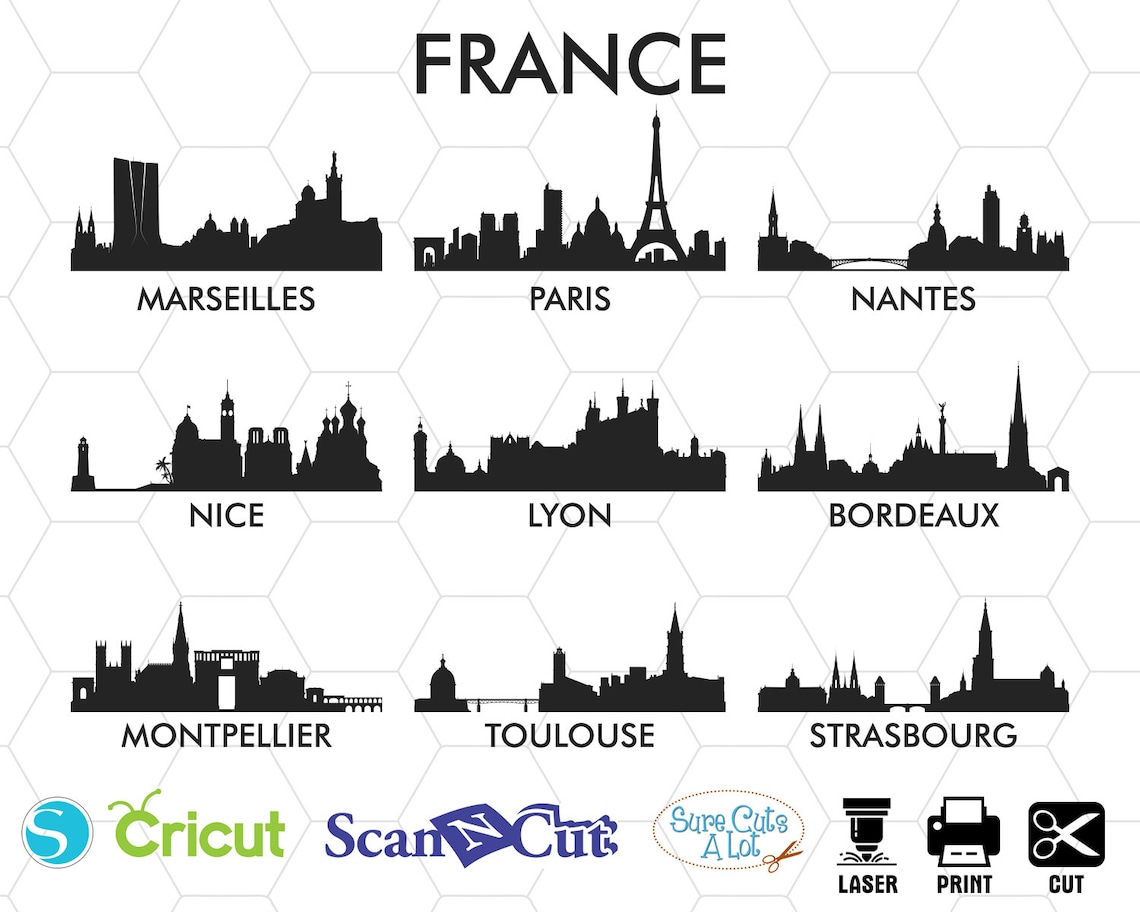 France Svg Marseilles Svg Paris Svg Nantes Svg Nice Svg - Etsy