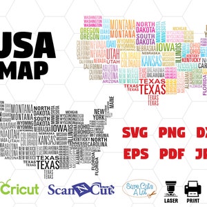 50 States Svg United States Svg State Svg Usa Svg 50 | Etsy