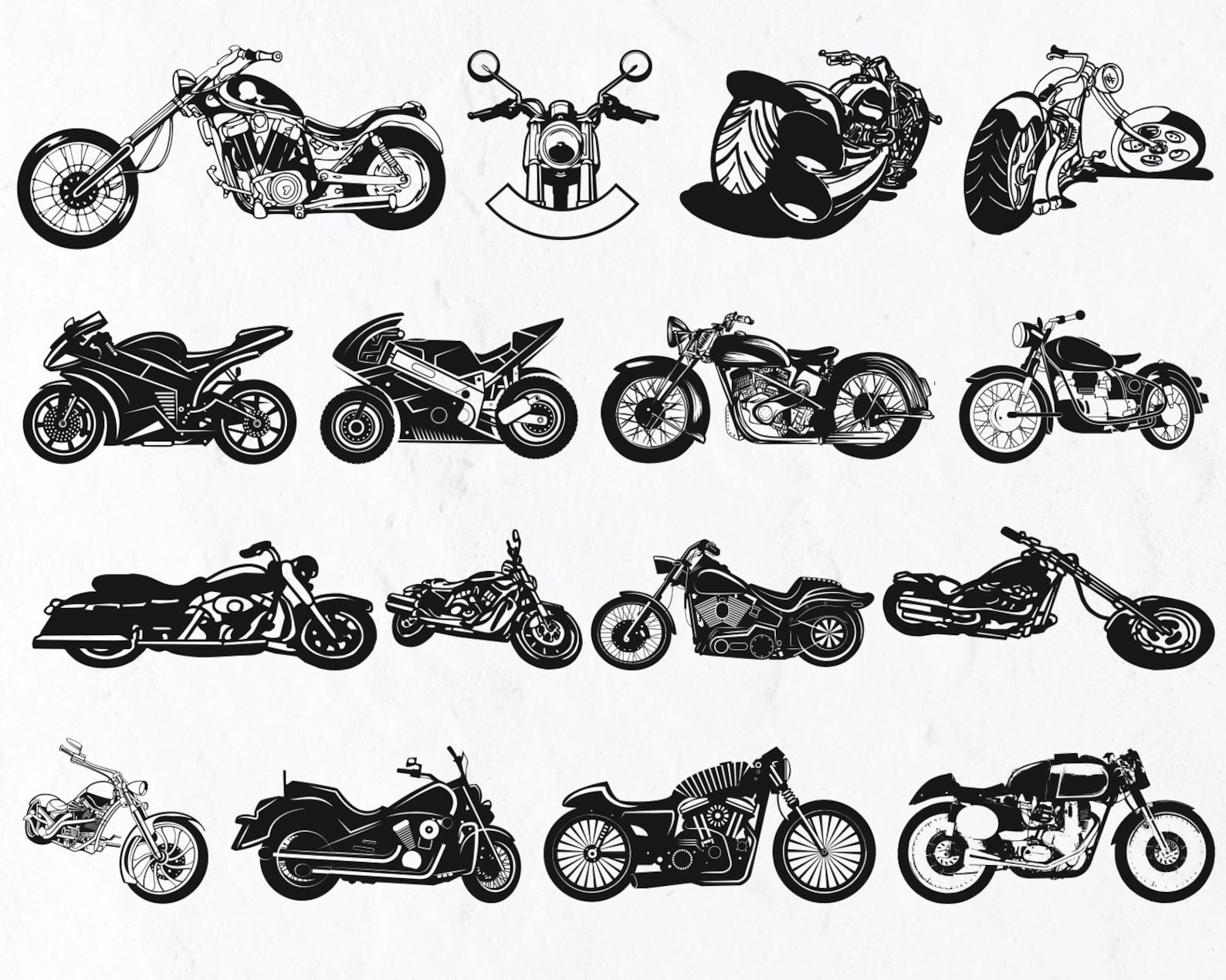 16 Motorcycle SVG Bundle Motorbike Svg Chopper Svg Cruiser - Etsy