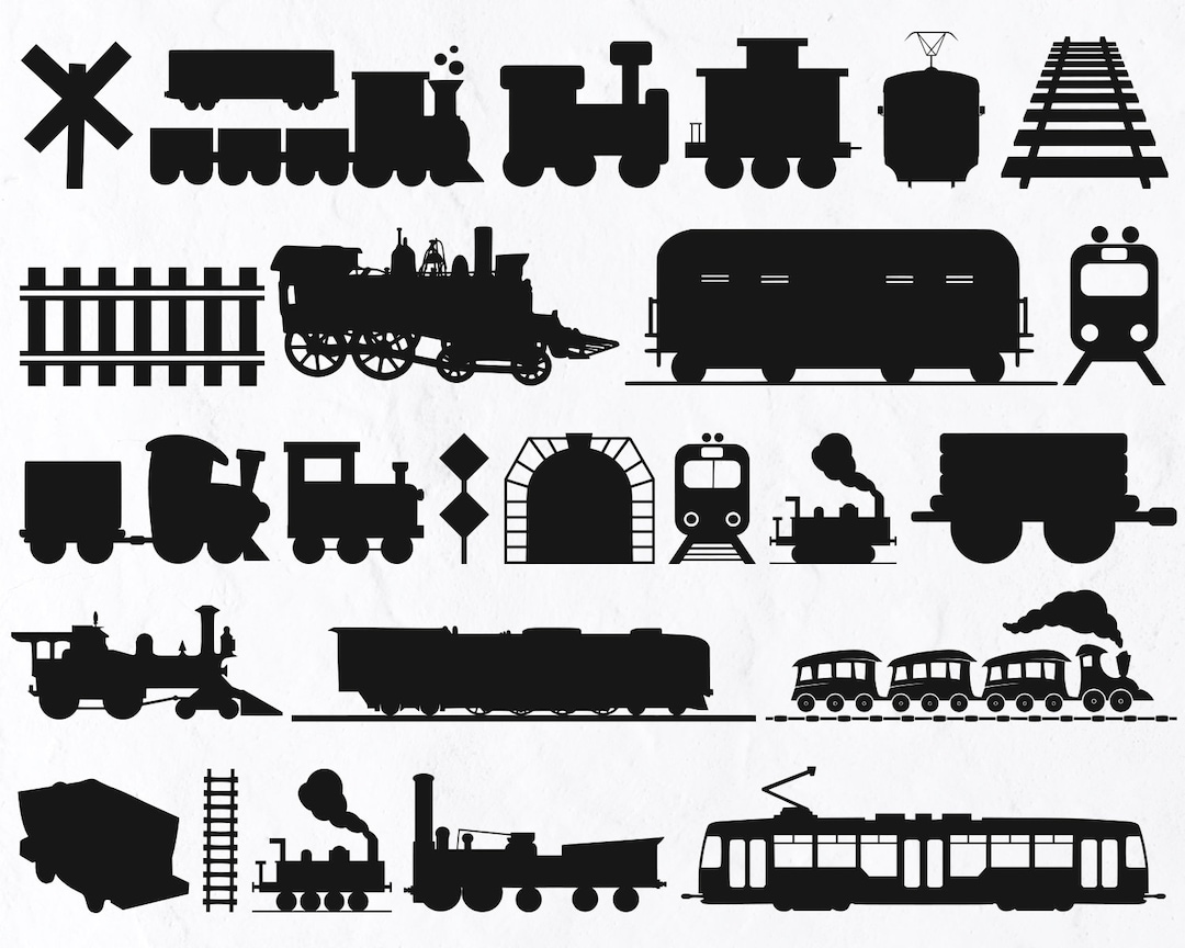 26 Train SVG Bundle, Transport, Railway, Railroad, Travel, Rail ...
