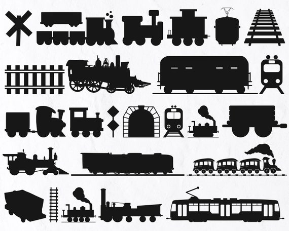 26 Train SVG Bundle Transport Railway Railroad Travel | Etsy