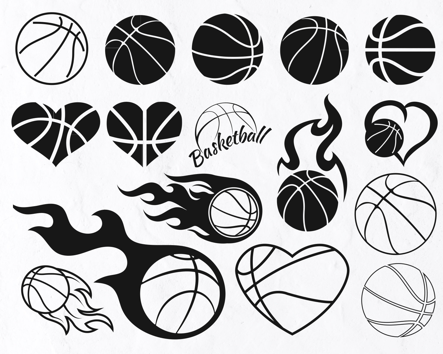 Basketball Vector Black And White