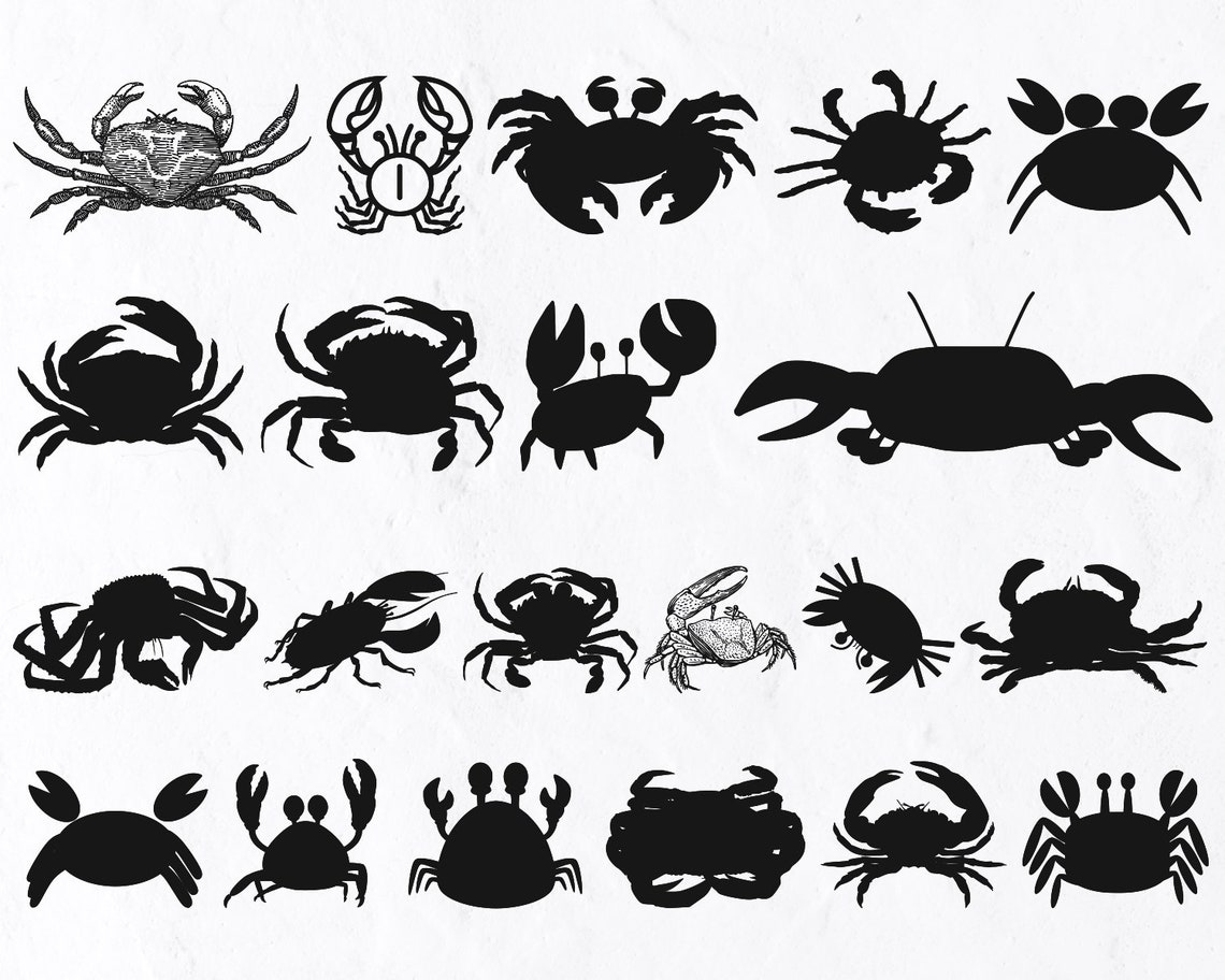 21 Crab Bundle SVG Crab Svg Crab Vector Crab Clipart Crab - Etsy