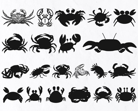 21 Crab Bundle SVG Crab Svg Crab Vector Crab Clipart Crab - Etsy New ...