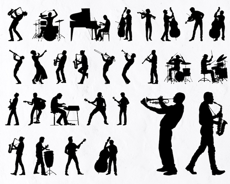 28 Musician SVG Bundle, Music Svg, Music Silhouette, Music Note Svg ...